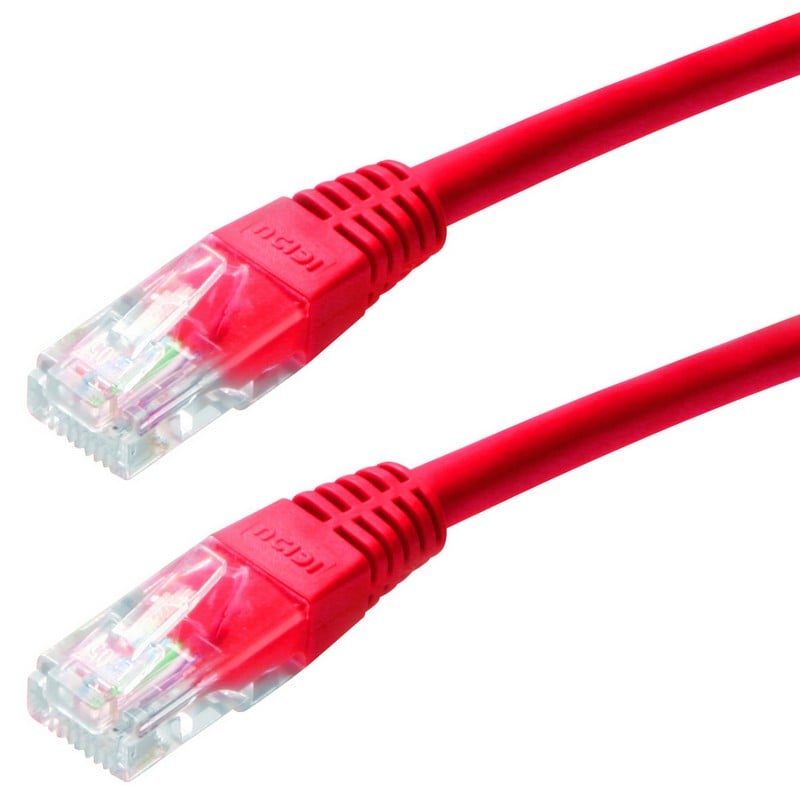 Cable de Red UTP RJ45 Cat 6 30cm Rojo |PcComponentes | PcComponentes.com