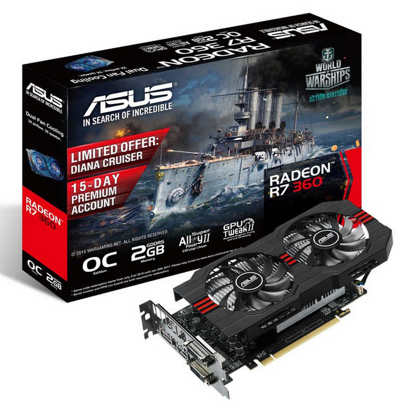 Asus Radeon R7 360 OC 2GB DDR5 |PcComponentes | PcComponentes.com