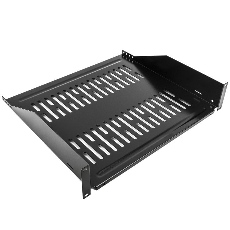RackMatic Bandeja Rack de Fijación Frontal 2U 400mm Negra ...