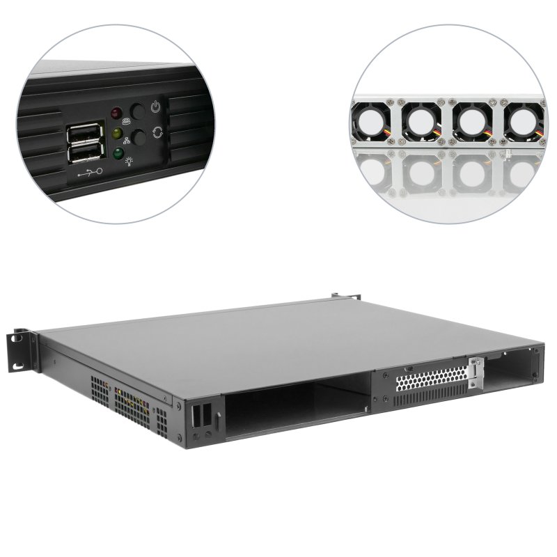 RackMatic Caja Rack 19 IPC MicroATX 1U 2x35 Fondo 360mm | PcComponentes.com