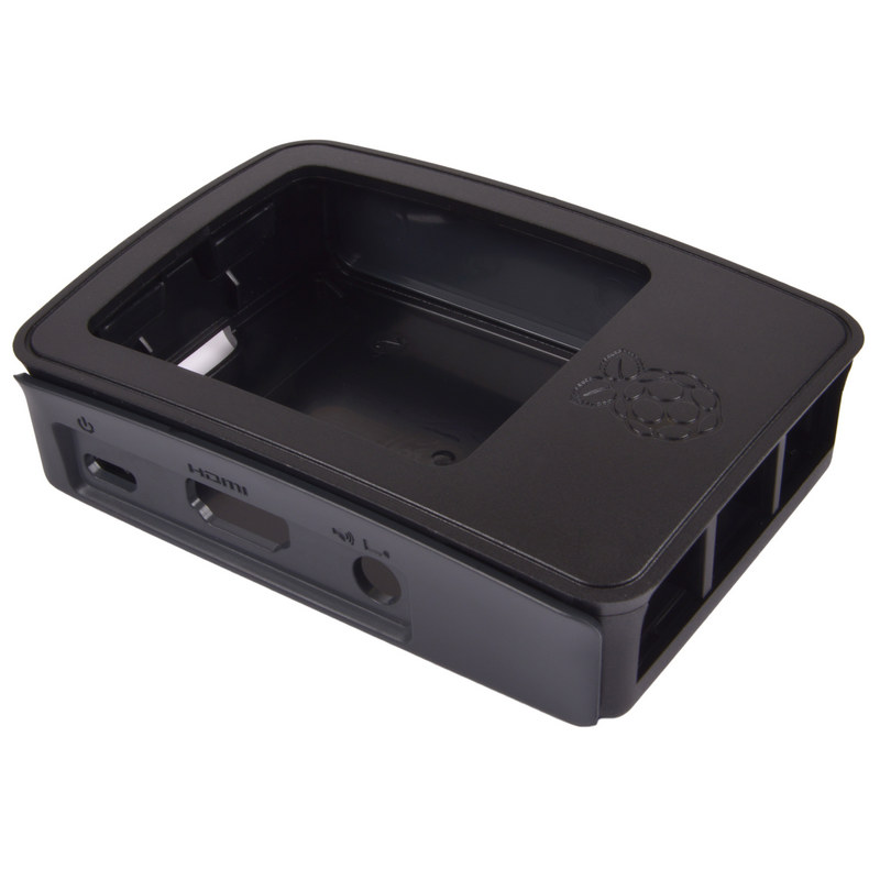 Raspberry Carcasa oficial para Raspberry Pi Negra |PcComponentes