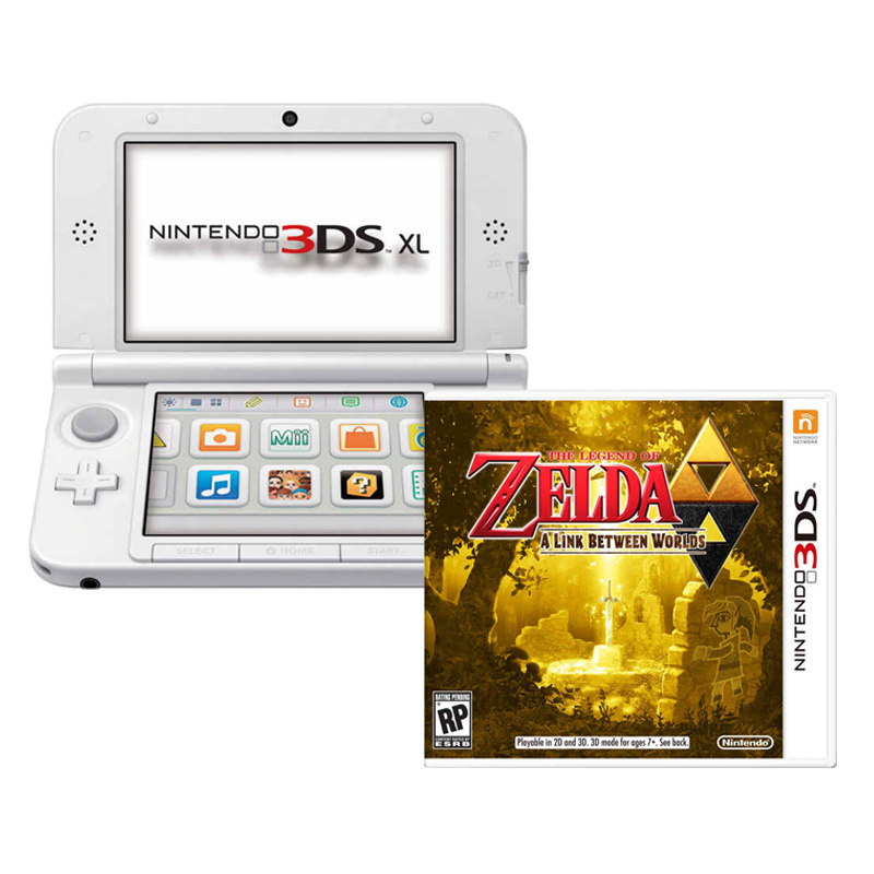 Nintendo 3DS XL Blanca + The Legend of Zelda: A Link Between Worlds ...
